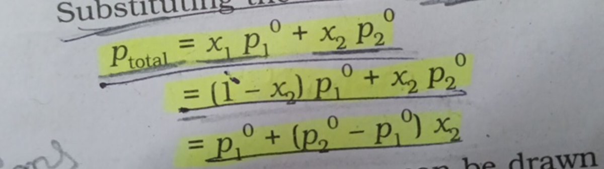 The image shows the derivation of an equation for total pressure. Please