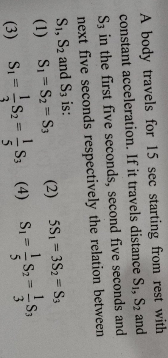 A body travels for 15 sec starting from rest with constant acceleration.