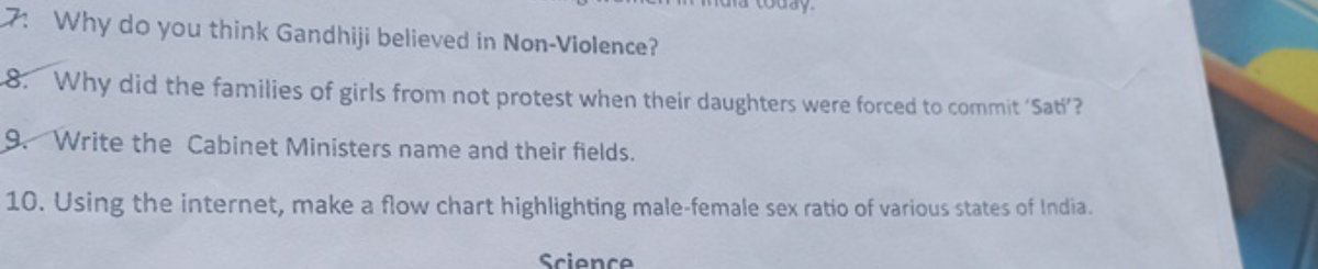 Why do you think Gandhiji believed in Non-Violence? Why did the families