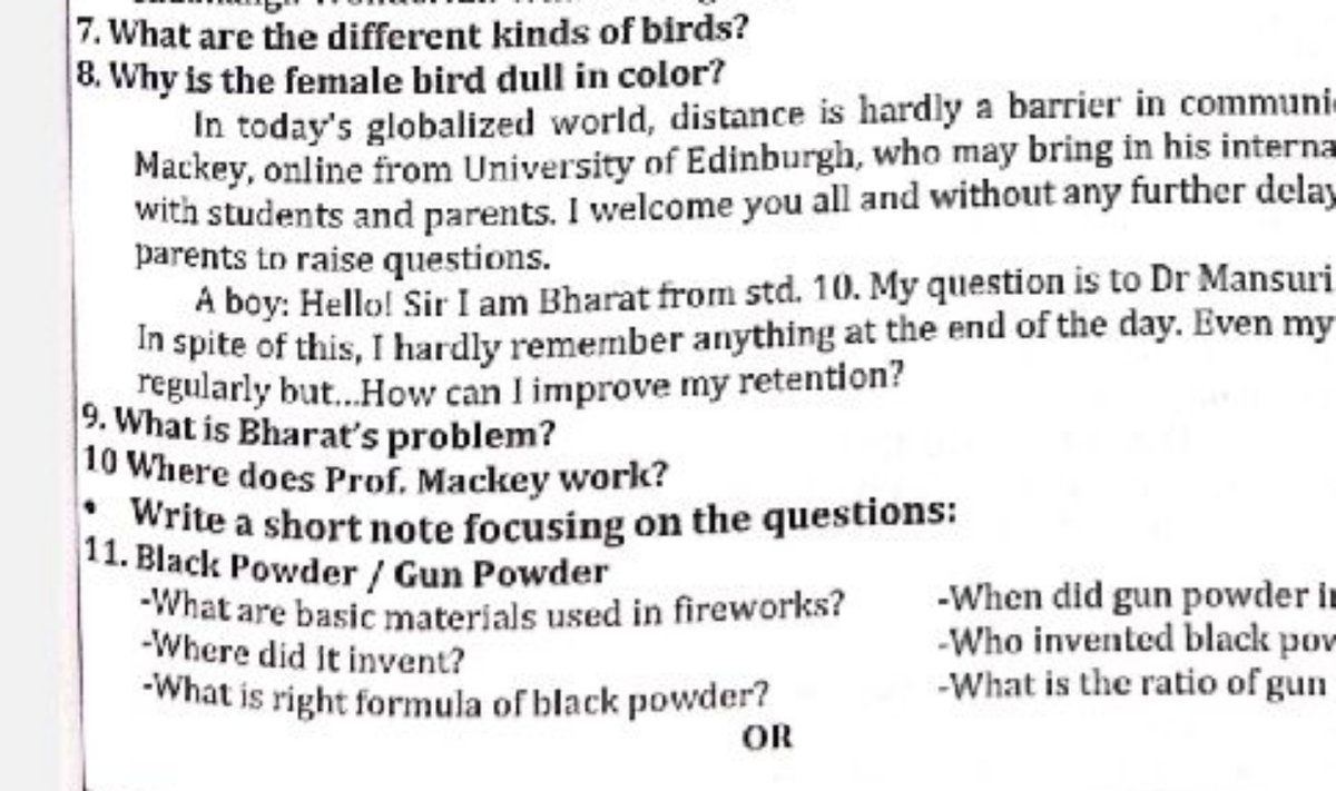 What are the different kinds of birds? Why is the female bird dull in col..
