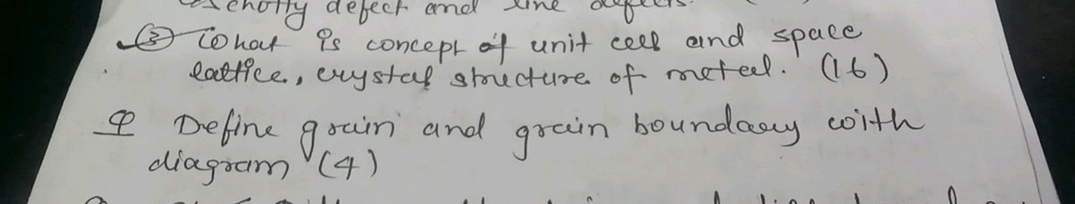 What is the concept of unit cell and space lattice, crystal structure of