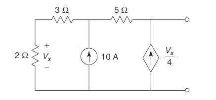 Find Vth and Rth through the terminals for the given circuit diagram...