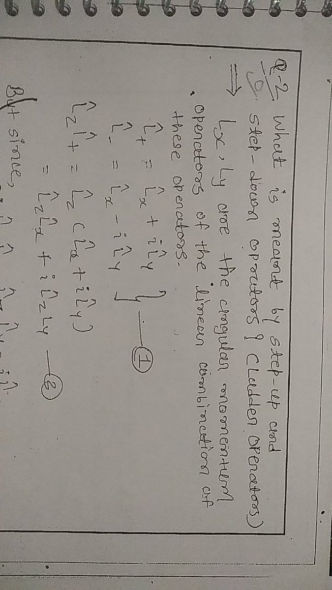 What is meant by step-up and step-down operators (Ladder Operators)? L_x..