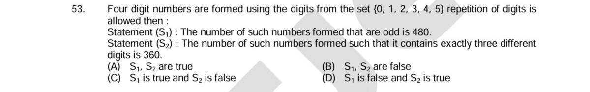 Four digit numbers are formed using the digits from the set \{ 0,1,2,3,4,..