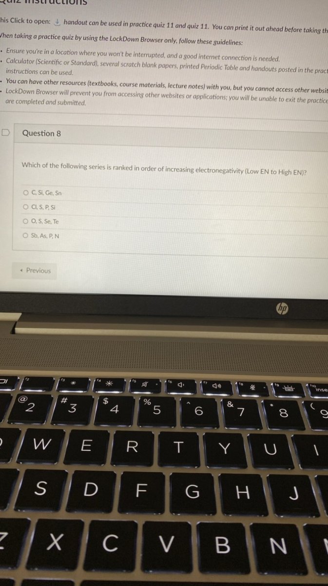 Which of the following series is ranked in order of increasing electroneg..
