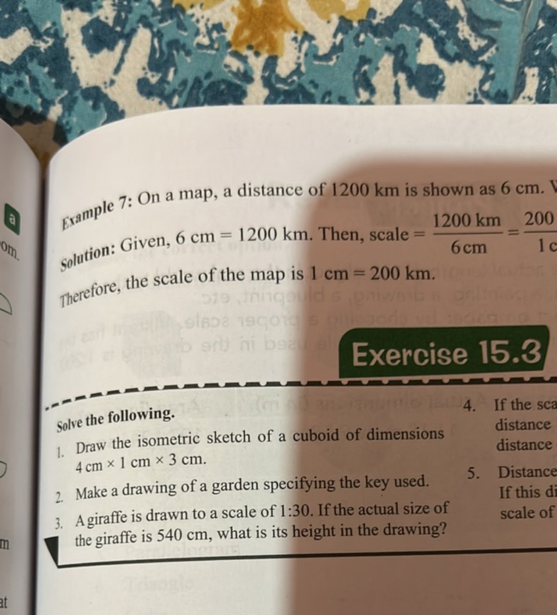 Solve the following. Draw the isometric sketch of a cuboid of dimensions..