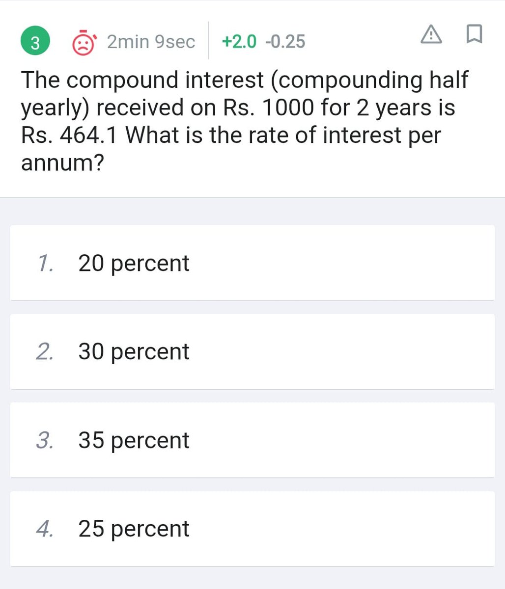 The compound interest (compounded half yearly) received on Rs. 1000 for 2..