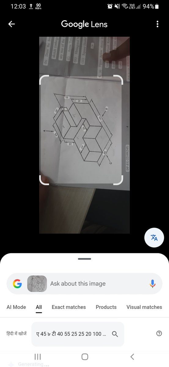 Draw the freehand orthographic sketches of any two of the following: Acm..