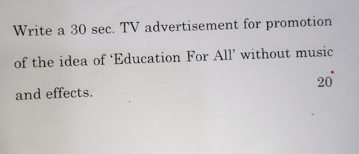 Write a 30-second TV advertisement script promoting the idea of 'Educatio..