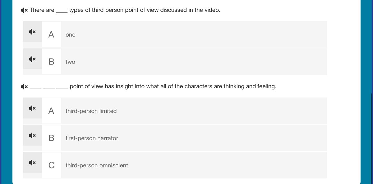There are _ types of third person point of view discussed in the video.