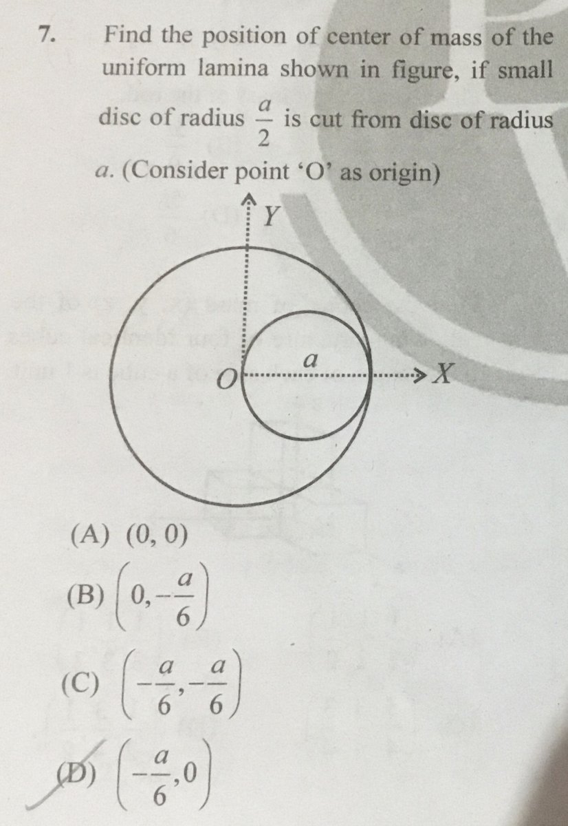 Find the position of center of mass of the uniform lamina shown in figure..