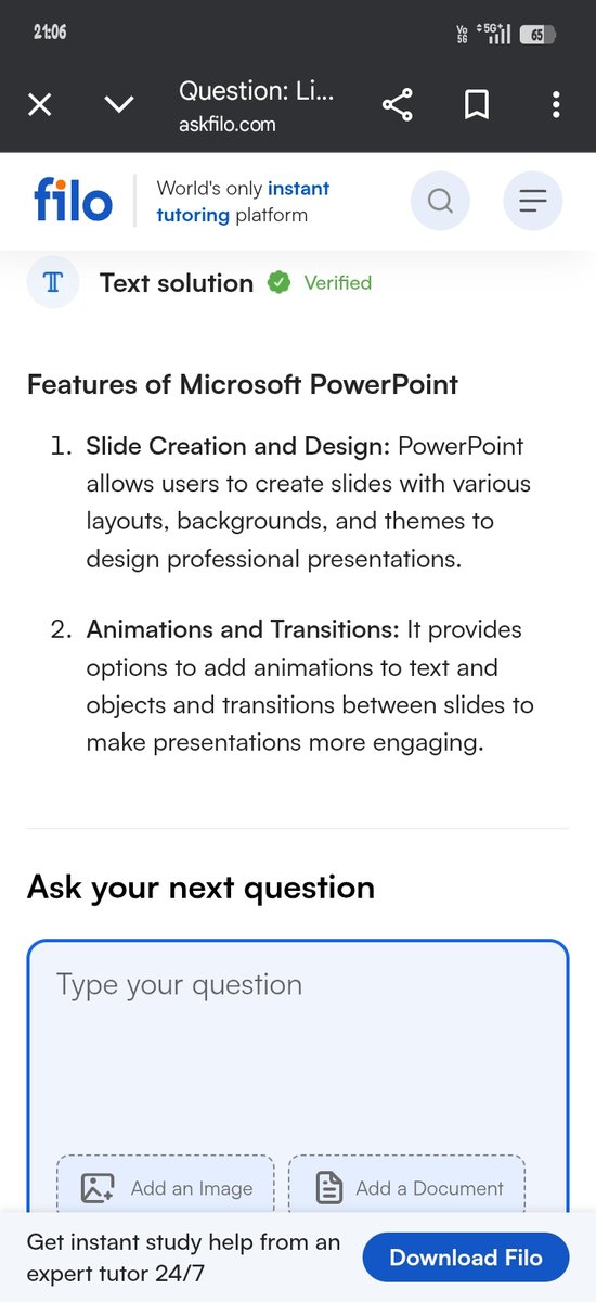 Features of Microsoft PowerPoint Slide Creation and Design: PowerPoint a..