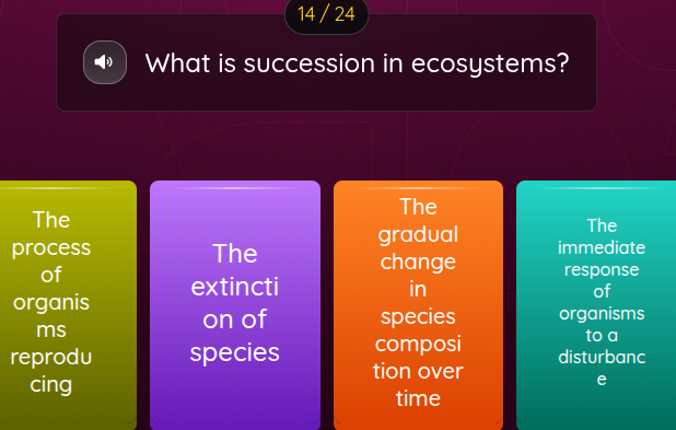 What is succession in ecosystems? | Filo