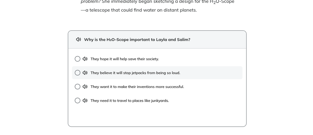 Why is the H2O-Scope important to Layla and Salim? They hope it will hel..