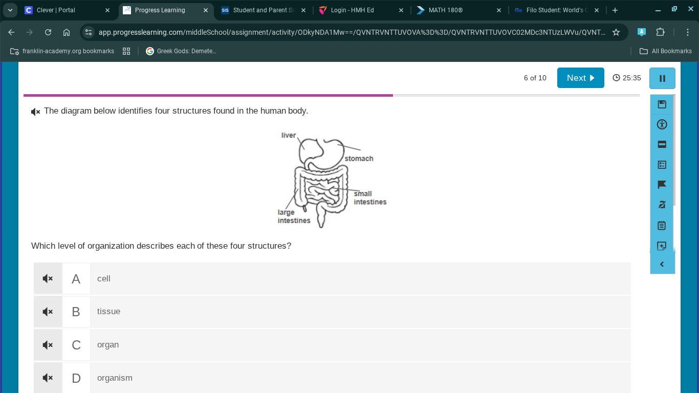 The diagram below identifies four structures found in the human body. Wh..