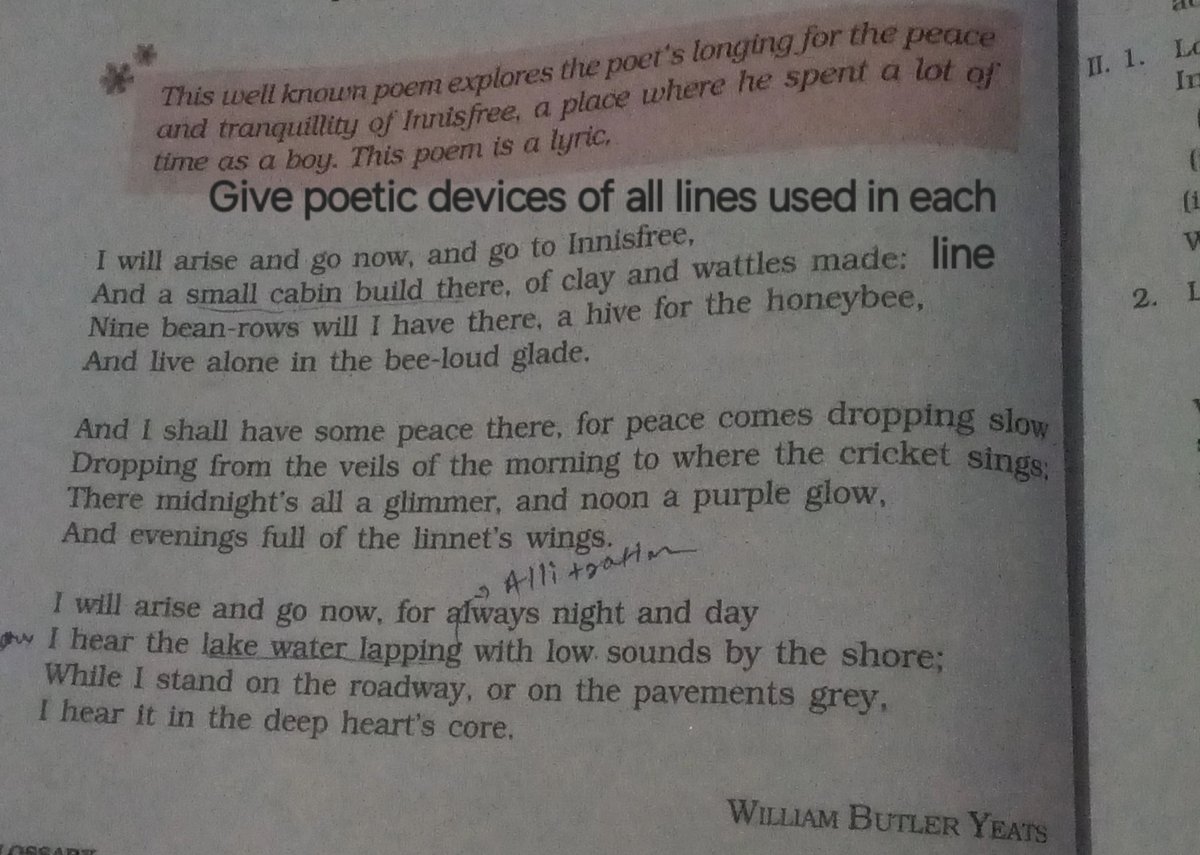 Identify the poetic devices used in each line of the poem excerpt below: