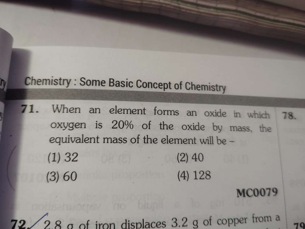 Chemistry: Some Basic Concept of Chemistry When an element forms an oxide..