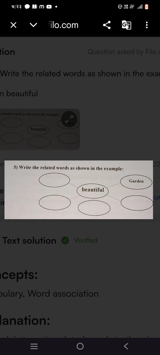 Write the related words as shown in the example for the word beautiful.