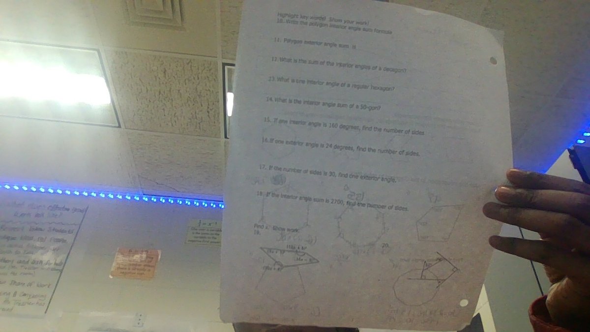 Write the polygon interior angle sum formula. Polygon exterior angle sum