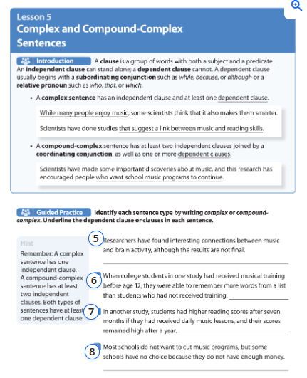 Identify each sentence type by writing complex or compound-complex. Under..