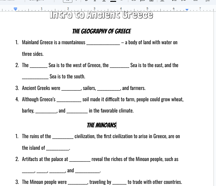Intro to Ancient Greece THE GEOGRAPHY OF GREECE Mainland Greece is a mo..