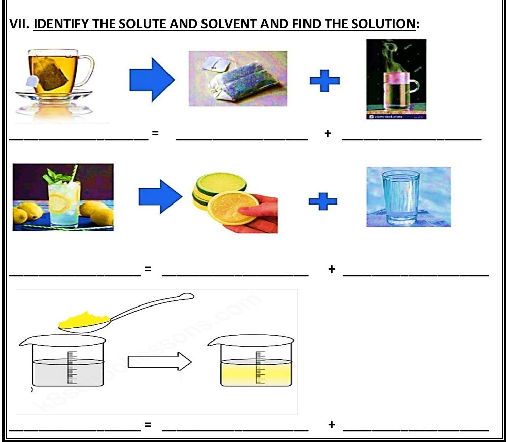 Identify the solute and solvent and find the solution for the following m..