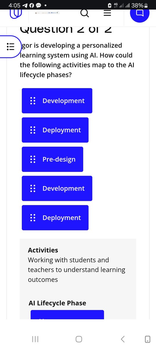 Igor is developing a personalized learning system using AI. How could the..