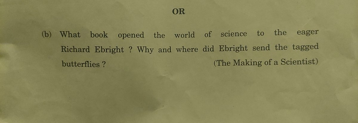 OR (b) What book opened the world of science to the eager Richard Ebright..