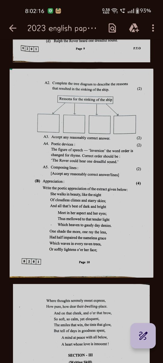 A2. Complete the tree diagram to describe the reasons that resulted in th..