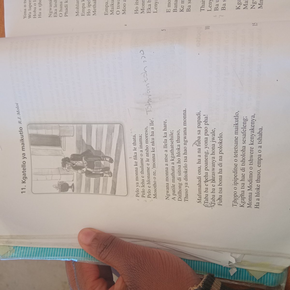 Kgatello ya maikutlo R.J. Moloi 1 Pelo ya monna ke fika le thata, 2 Pelo..