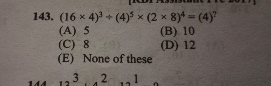 Evaluate the expression: (16 \times 4)^3 \div 4^5 \times (2 \times 8)^4..