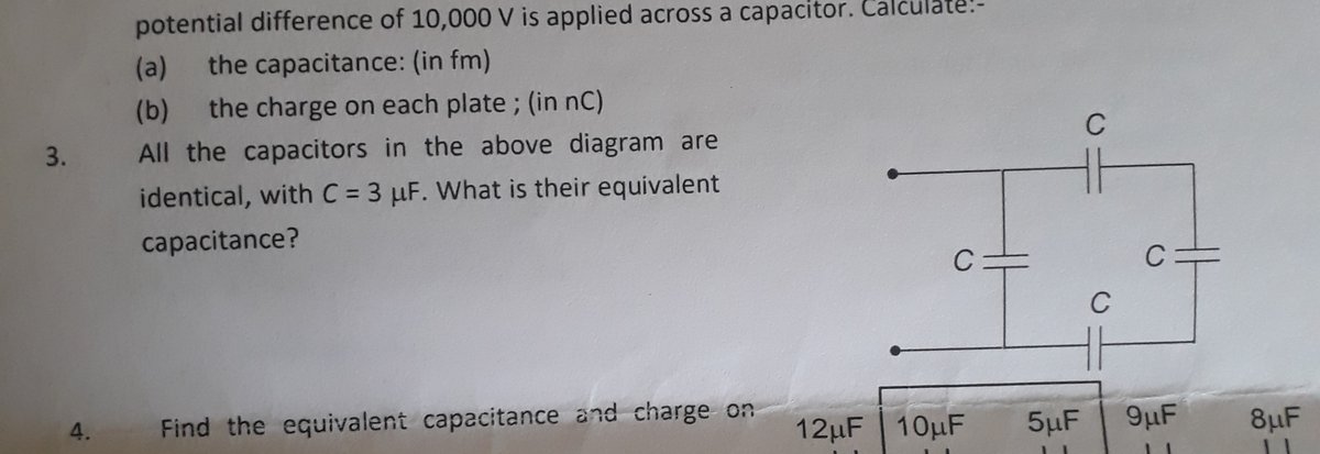 All the capacitors in the diagram are identical, each with a capacitance