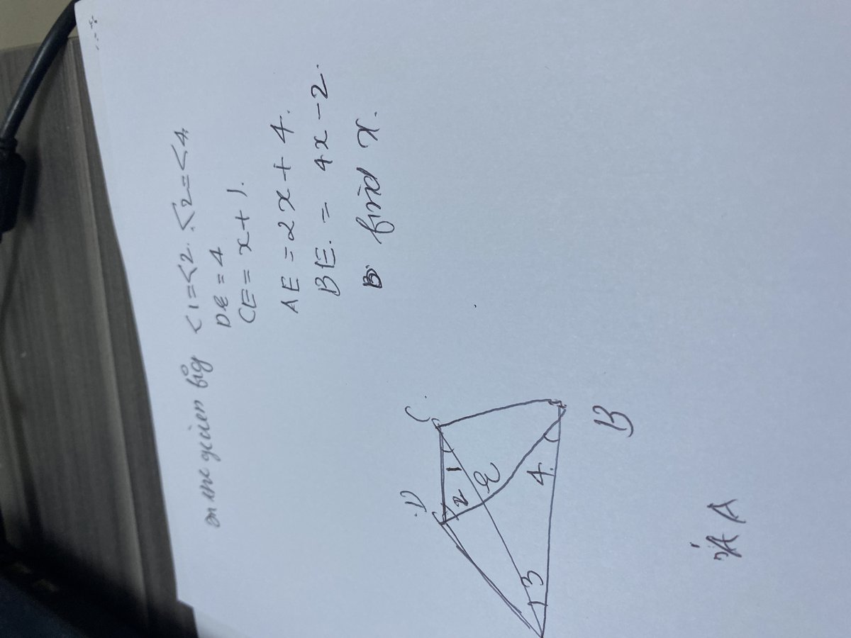 On the given figure, angle 1 is equal to angle 2, and angle 2 is equal to..