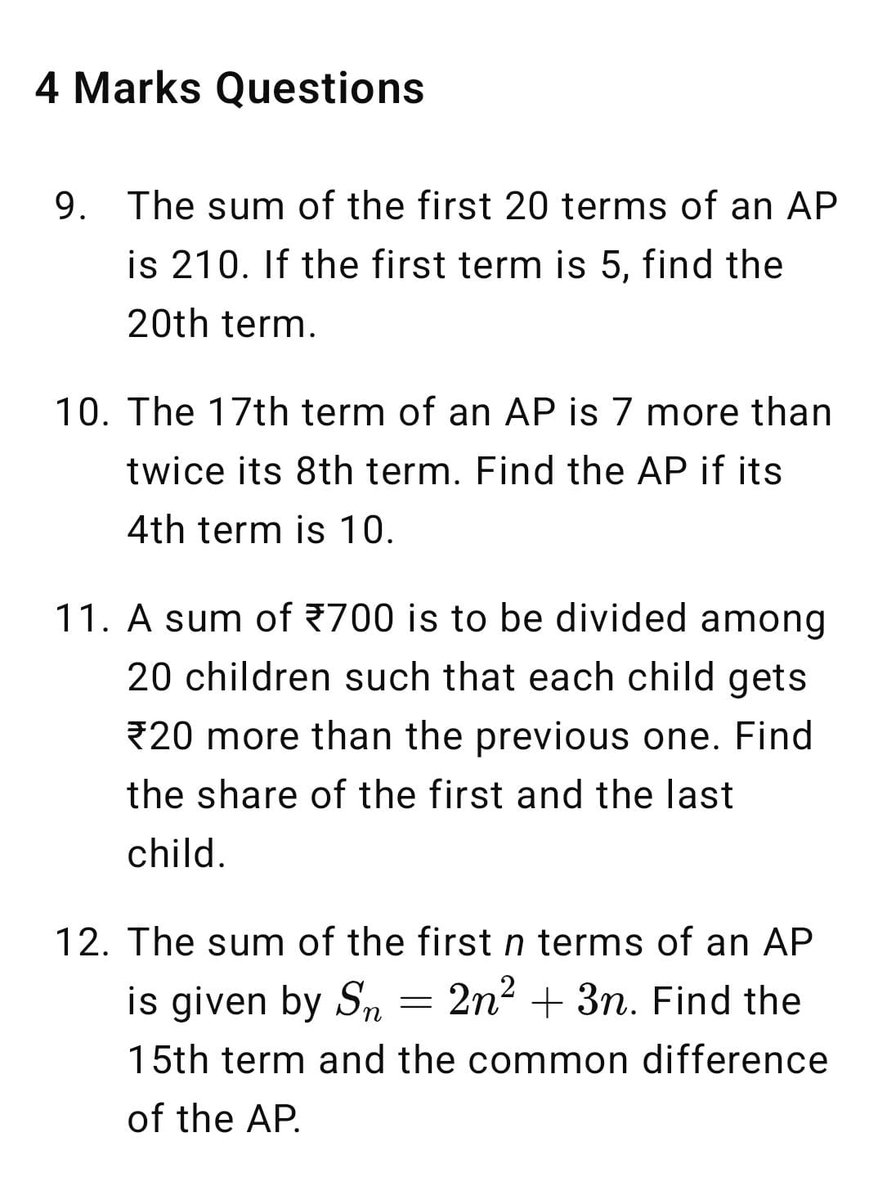 The sum of the first 20 terms of an AP is 210. If the first term is 5, fi..