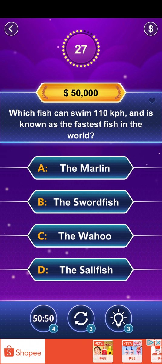Which fish can swim 110 kph, and is known as the fastest fish in the worl..
