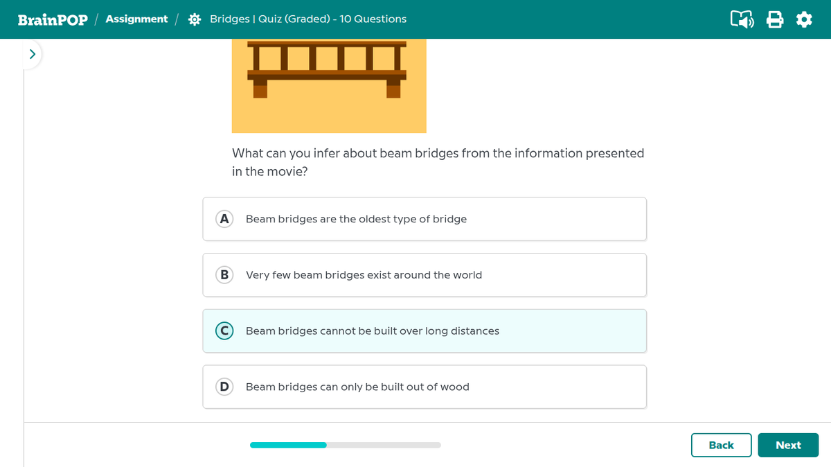 What can you infer about beam bridges from the information presented in t..