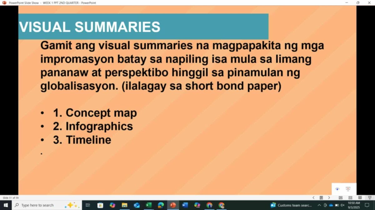 Create visual summaries (concept map, infographics, timeline) that show i..
