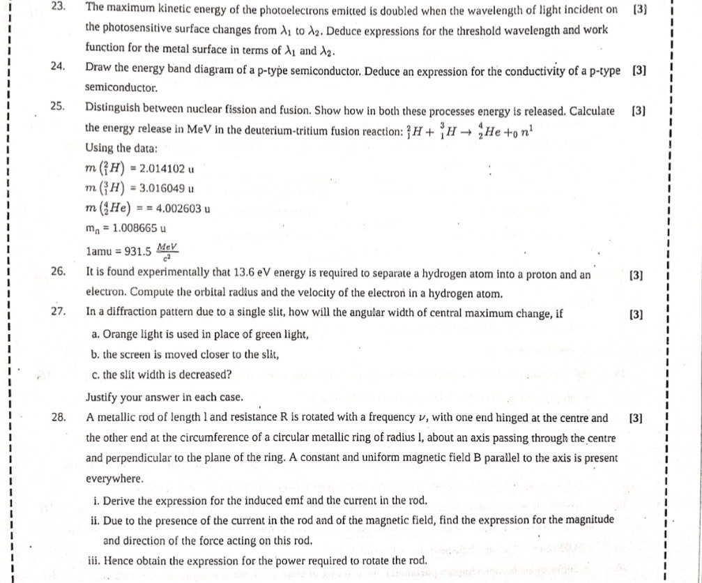 23. Photoelectric Effect The maximum kinetic energy of the photoelectrons..