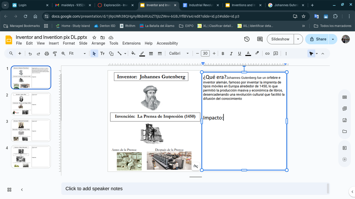 Inventor: Johannes Gutenberg ¿Qué era? Johannes Gutenberg fue un orfebre..