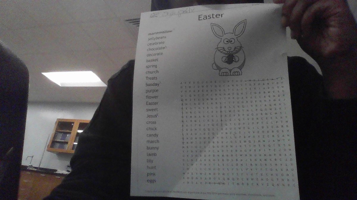 Find the words from the word list in the Easter word search puzzle. Word..