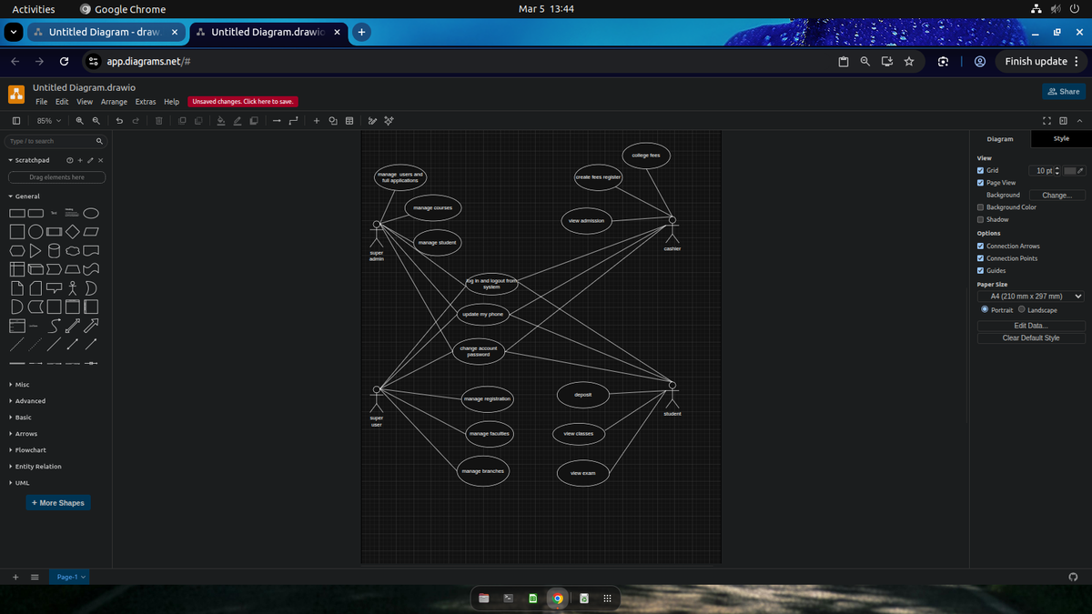 Use Case Diagram Analysis The image shows a use case diagram created usi..