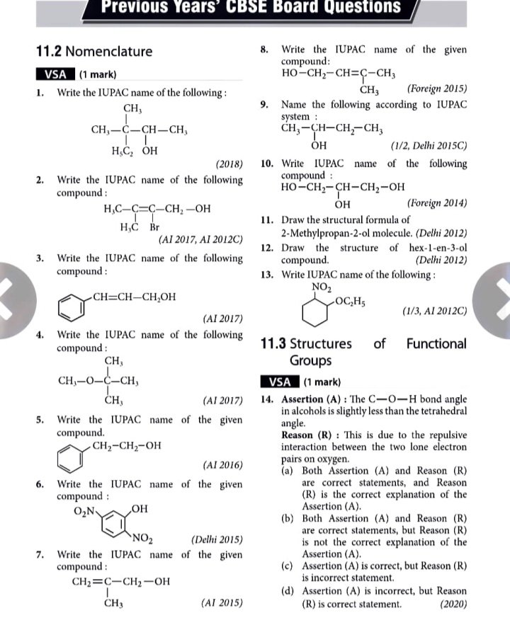 Organic Chemistry Questions on IUPAC Naming and Structural Drawing Write..