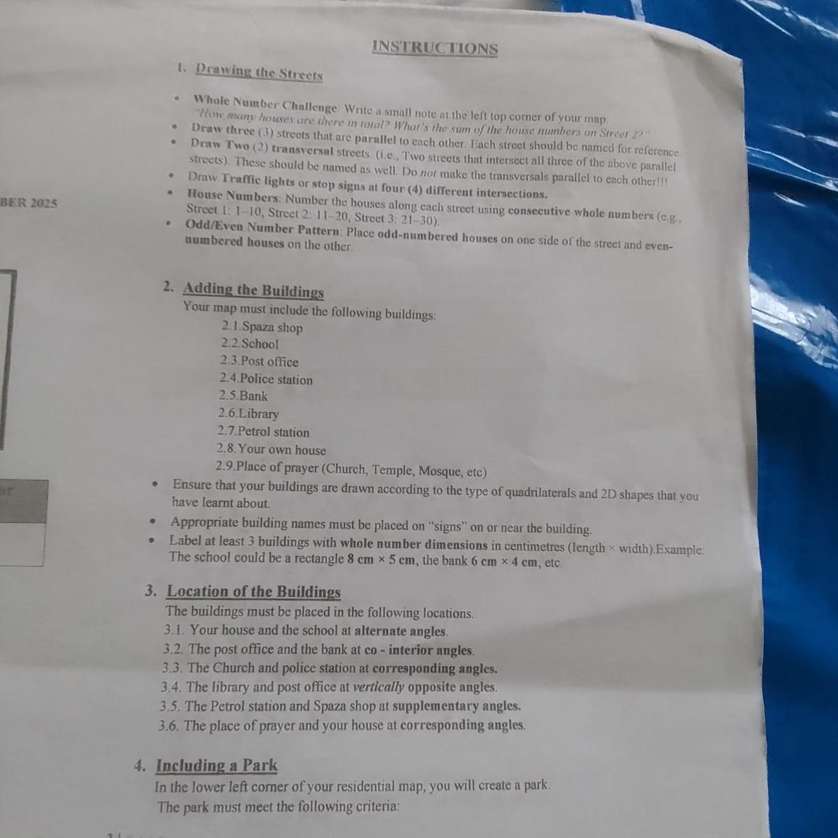 Instructions for creating a residential map: Drawing the Streets Who..