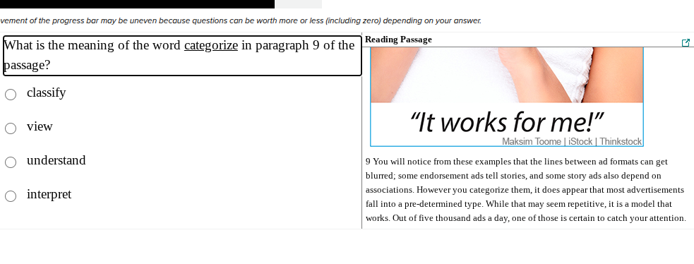 What is the meaning of the word categorize in paragraph 9 of the passage?..
