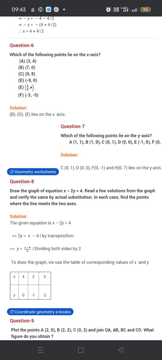 Plot the points A (2, 0), B (2, 2), C (0, 2) and join OA, AB, BC and CO.