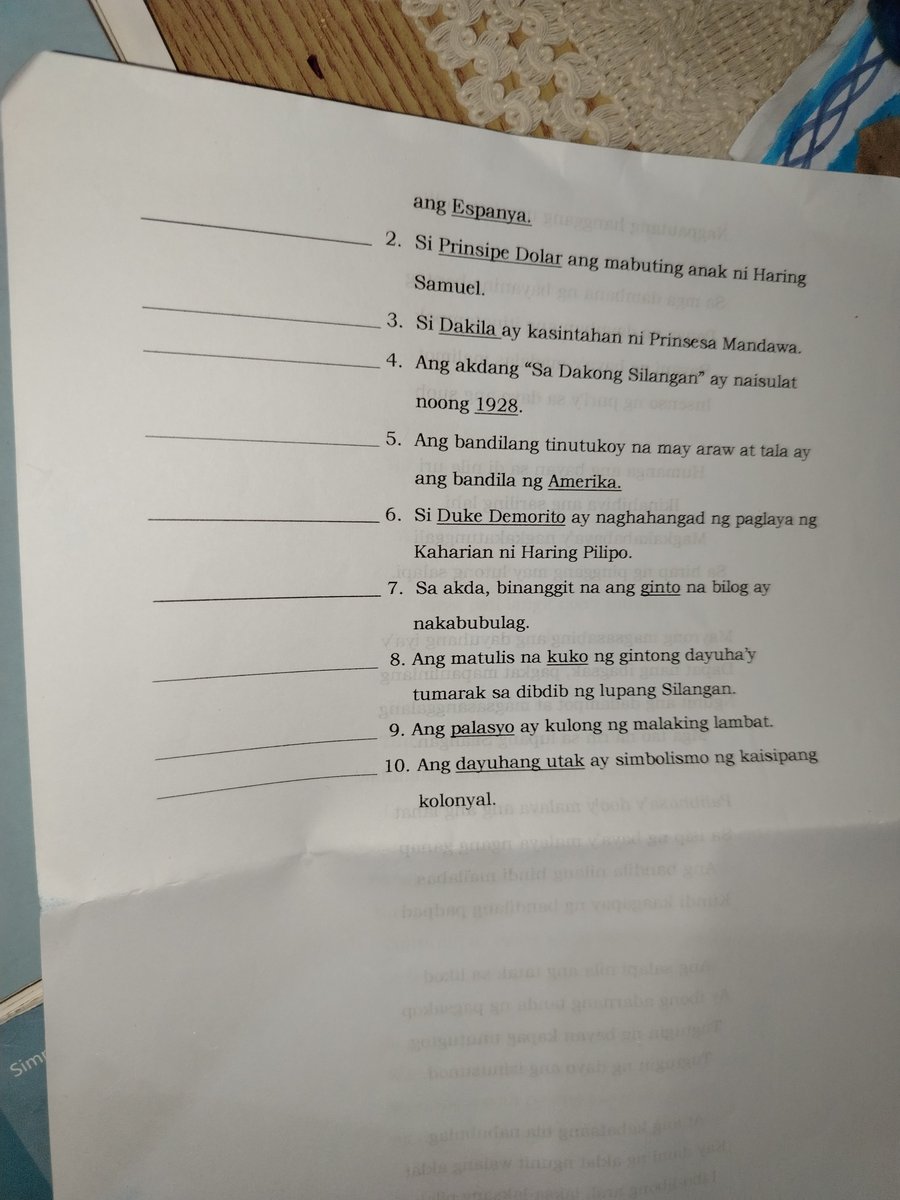 ang Espanya. Si Prinsipe Dolar ang mabuting anak ni Haring Samuel. Si Dak..