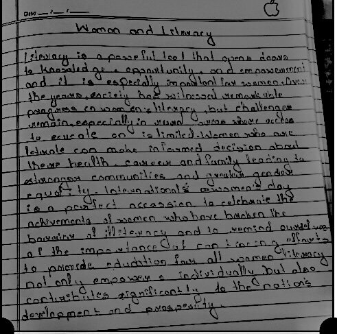 Woman and Literacy Literacy is a powerful tool that opens doors to knowl..
