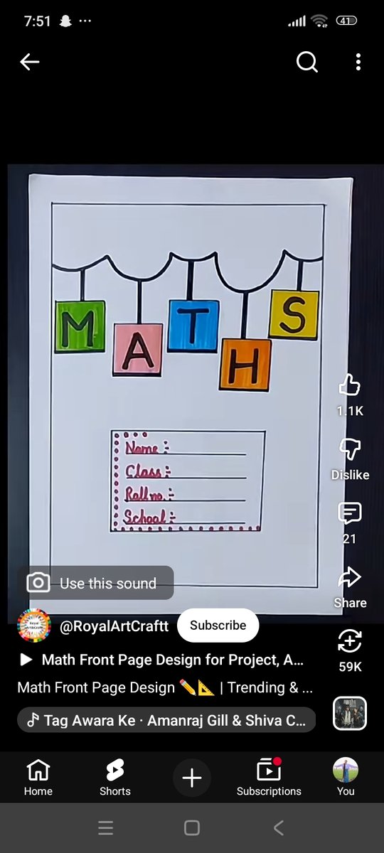How to design a math front page for a project? | Filo