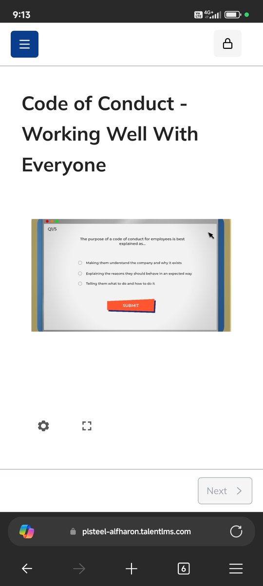 The purpose of a code of conduct for employees is best explained as... M..