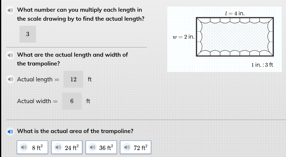 What number can you multiply each length in the scale drawing by to find